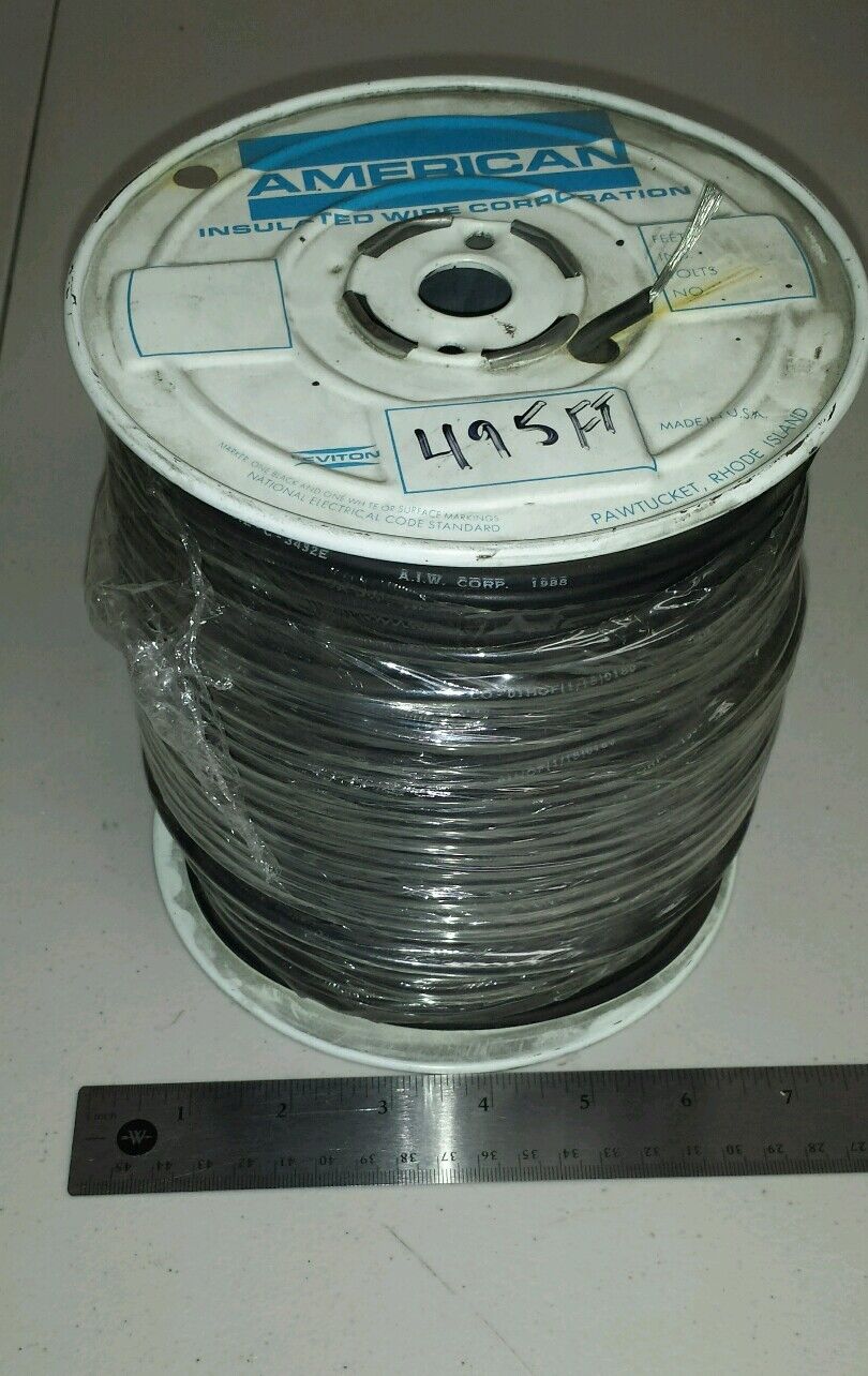( 50 FT ) AIW CO-01HOF(1/18)0180 18Awg Black Cable Wire 41 Strand 34Awg ...