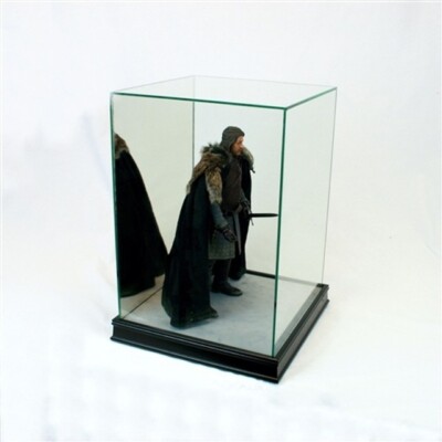Glass Action Figure Display Case Collectible Figurine Showcase Mirror 1 ...