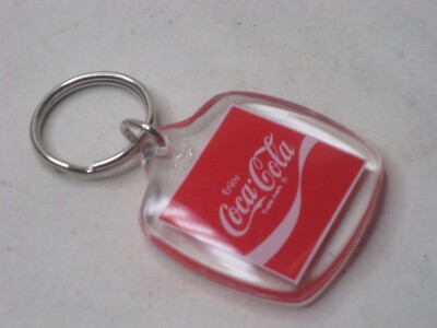 vintage Coca-Cola key chain keychain fob Lucite Coke Coca Cola logo ...