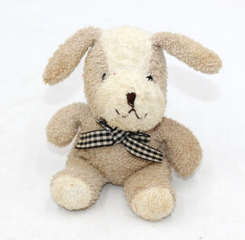 Russ Berrie Home Buddies Dog Plush Cream Tan Brown Bean Bag 6" HTF ...