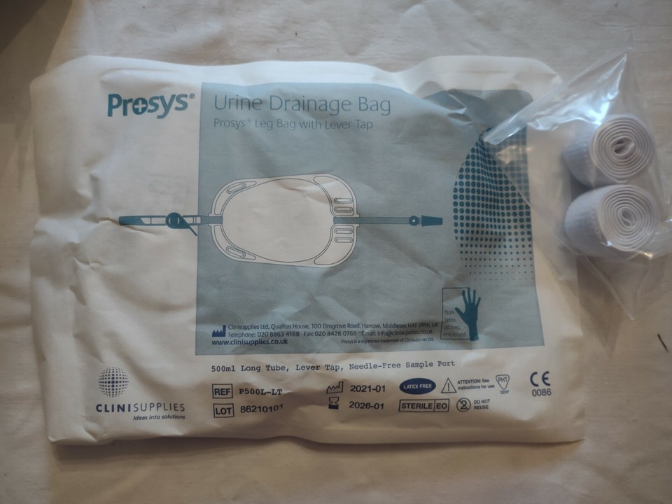 PROSYS P500LT 500ml STERILE, long leg bag. Box of 10 bags. UK STOCK ...