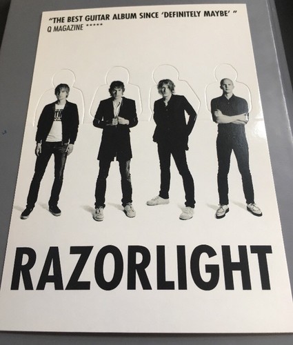 Razorlight Cut Out Promotional Post Card For Forthcoming Album Launch ...