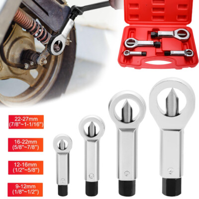 4Pcs Nut Splitter Cracker Set Heavy Duty 9-27mm Damaged Bolt Remover ...
