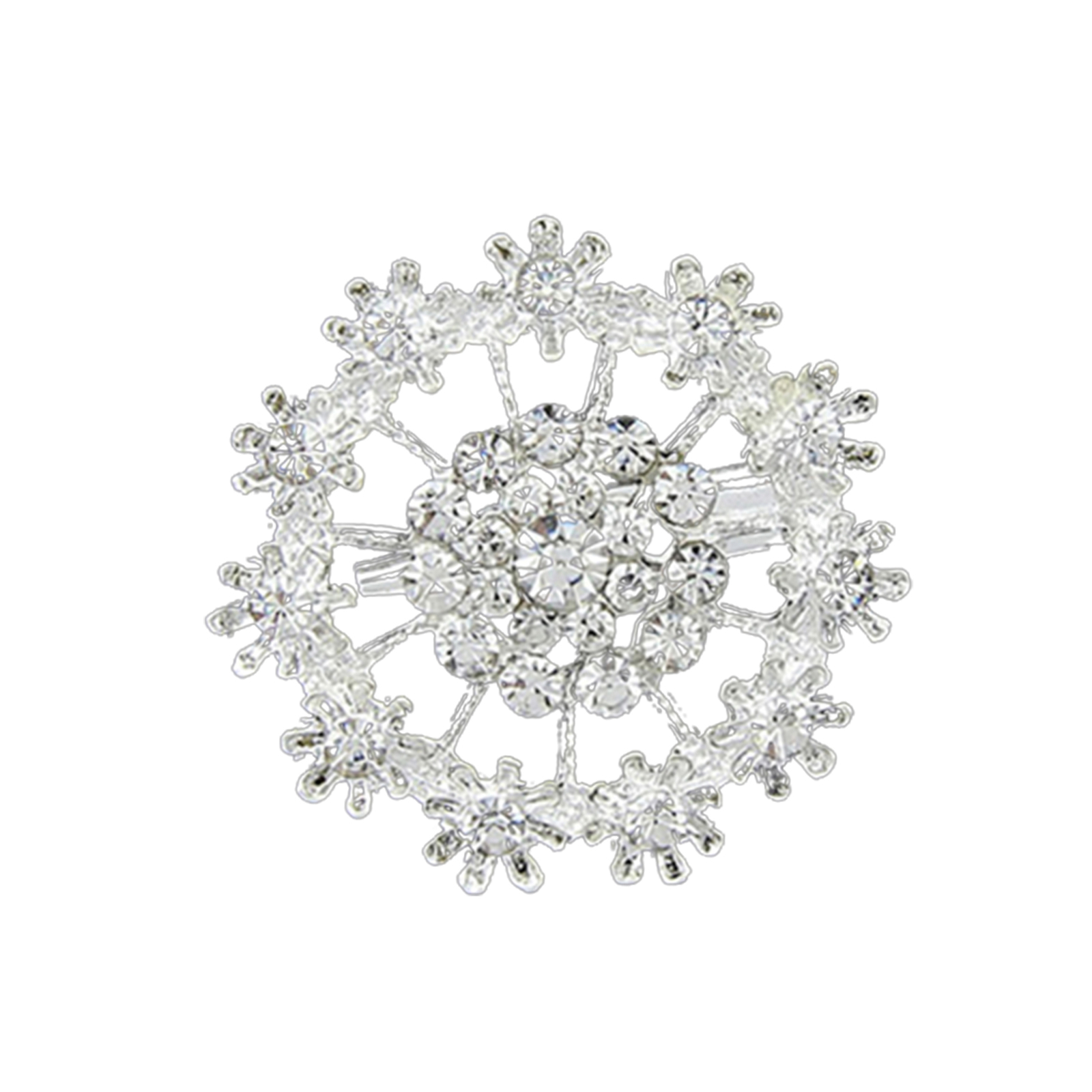 Breastpin Elegant Anti-rust Flower Heart Silver Plated Brooch Pin ...