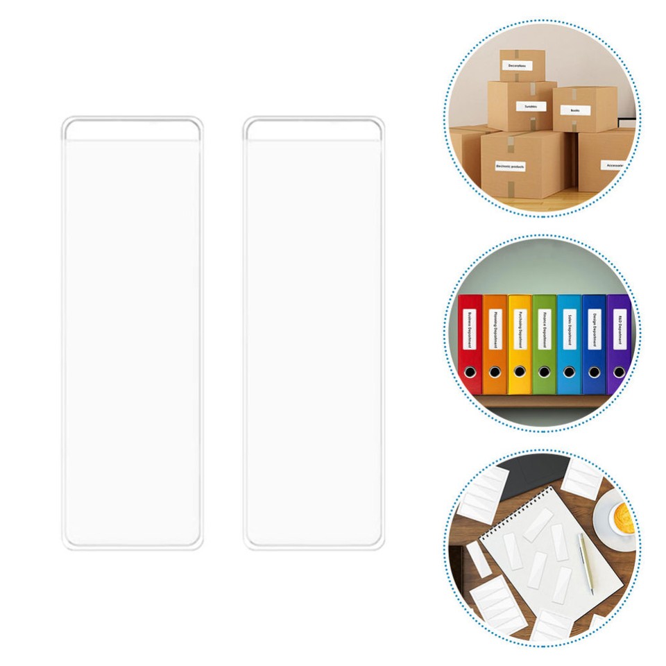 50 Sets Transparent Index Label Pockets Self-Adhesive Pockets Business ...