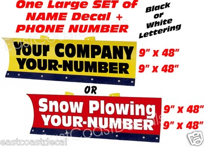 Personal Snow Plow Decals NEW for any Snow Plow Meyer Fisher Western ...