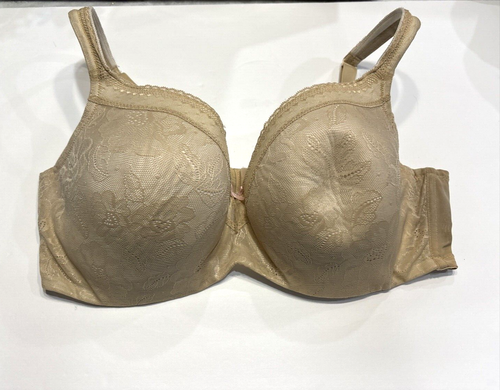 Cacique Womens Bra 40 DDD Beige Tan Lace Underwire A/O LL Bal Modern ...
