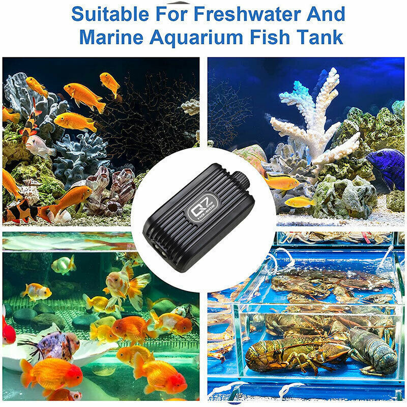 Silent Aquarium Oxygen Pump Air Pump Fish Tank Single/Twin Outlet Valve ...