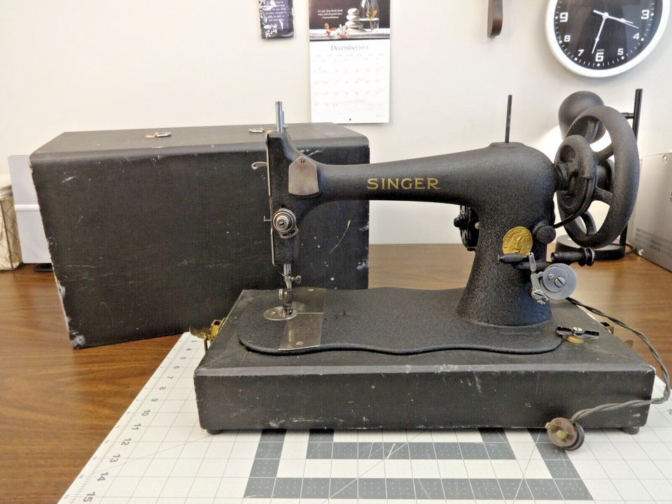 1890 SINGER VS2 27-1 Fiddle back Sewing Machine w/Case - Motorized | eBay