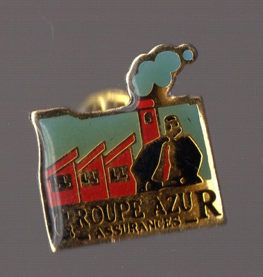 Pin's Assurance / Groupe Azur Assurances - usine (époxy) | eBay