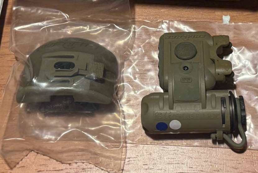 Surefire Tactical Helmet Light HL1-A-TN Tan 3V Blue/White/IR (Working ...