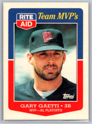 # 31 Gary Gaetti Minnesota Twins 1988 Topps Rite-Aid Team MVP's | eBay
