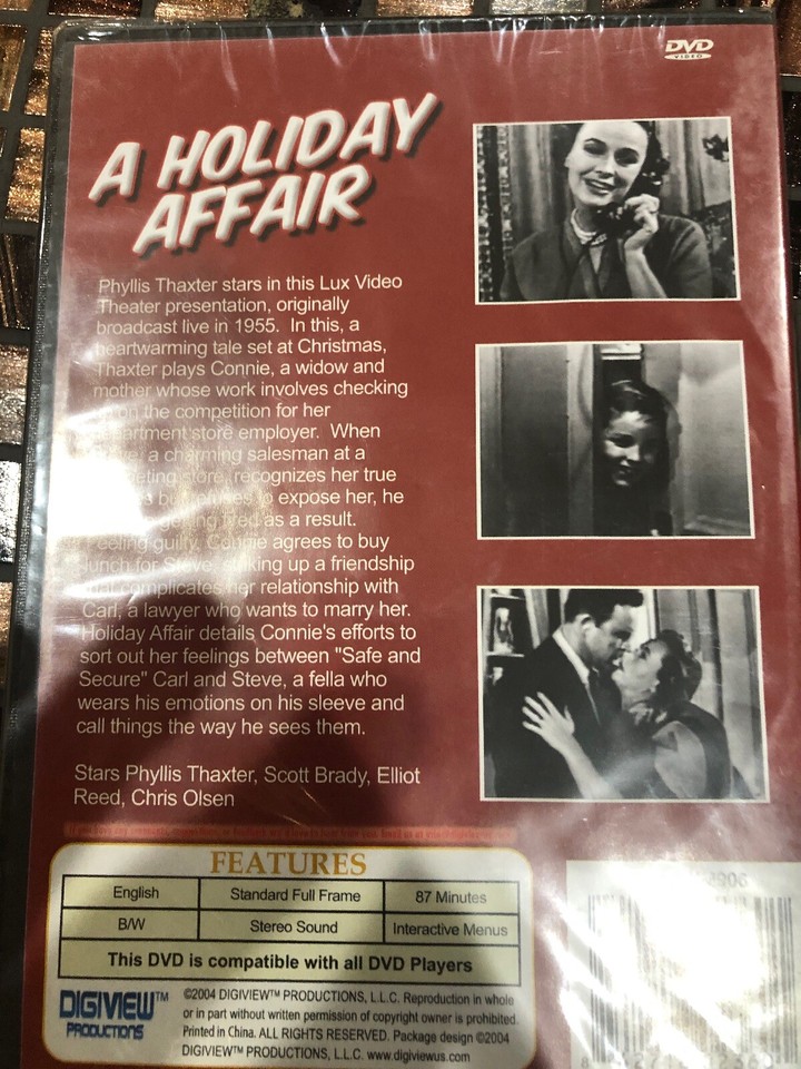 Phyllis Thaxter In A Holiday Affair Walter Brennan Margaret O’Brien Dvd ...