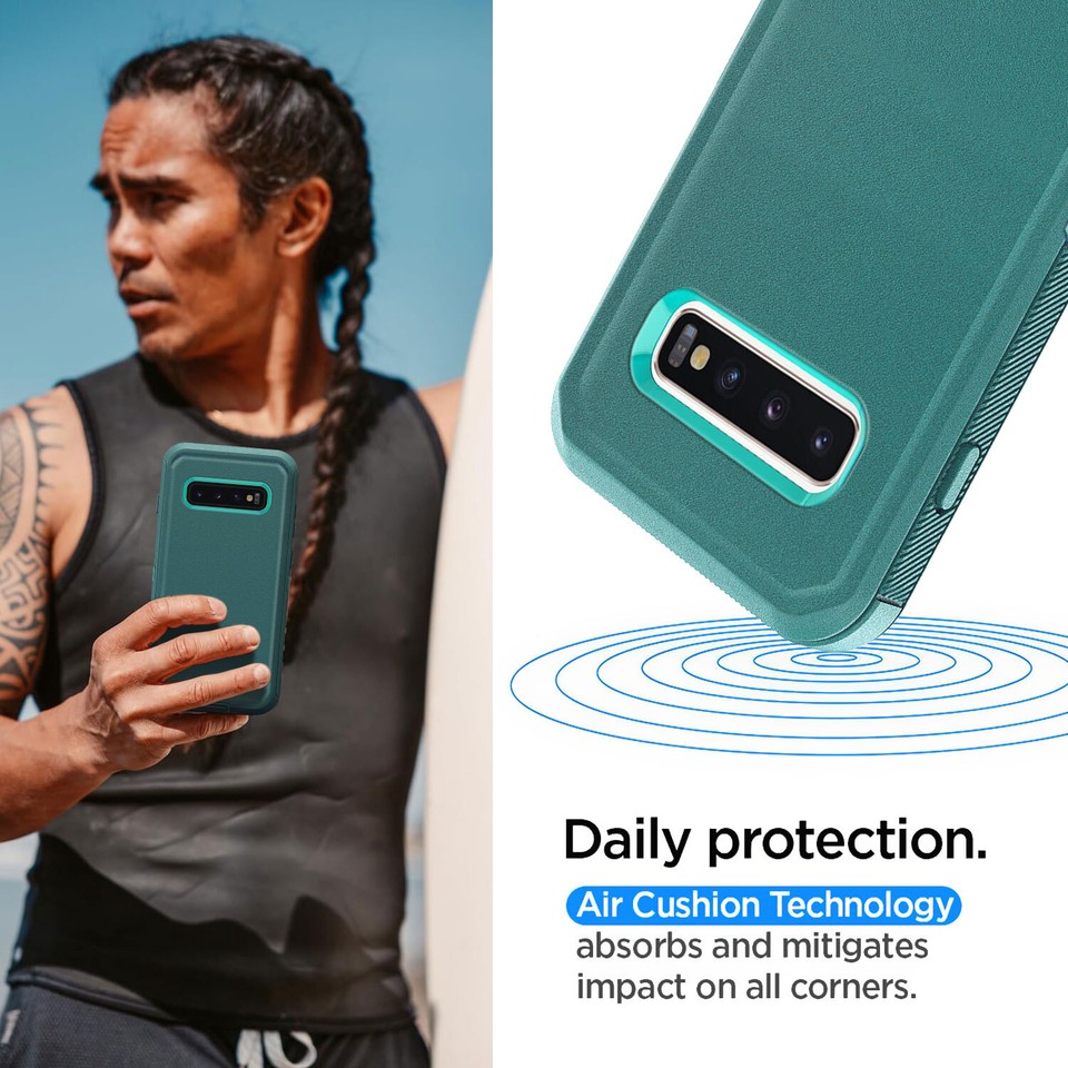 For Samsung Galaxy S10/S10+/S10e Heavy Duty Phone Case Cover w/ Screen ...