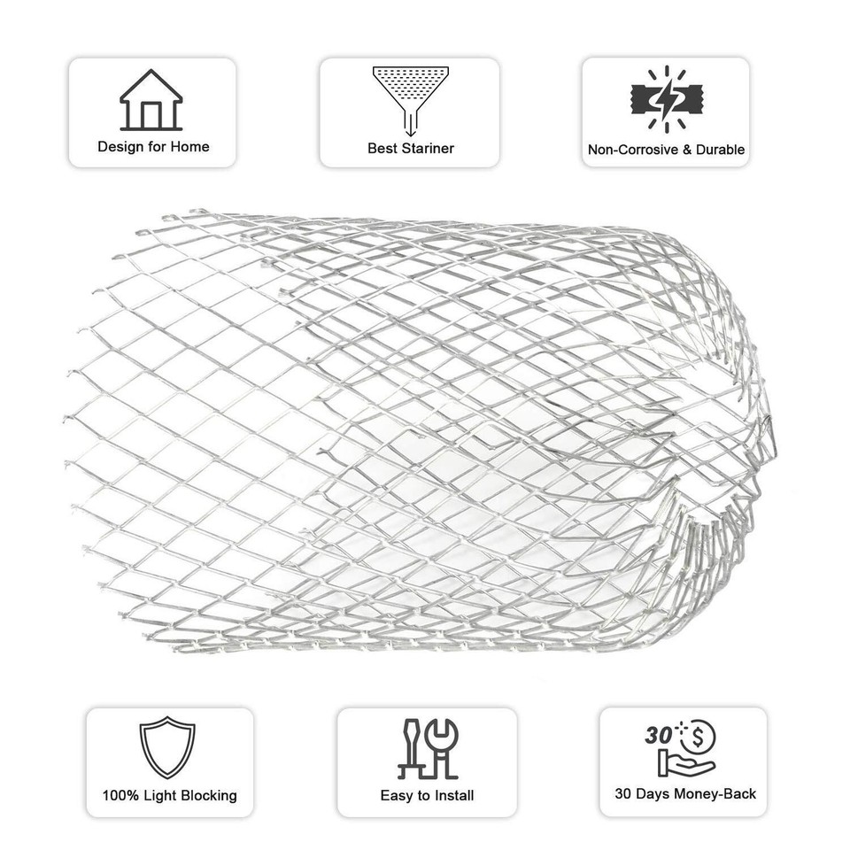 3 Pcs Gutter Guard 3 Inch Flexible Aluminum Filter Strainer Rain ...