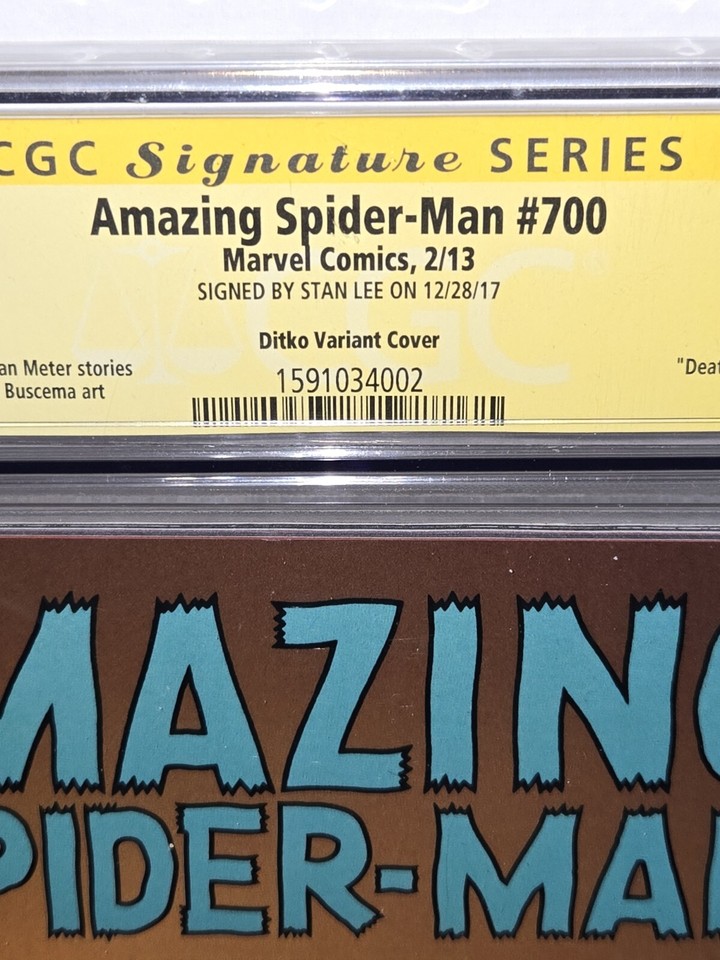 Amazing Spider-Man #700 CGC SS Signature "Death" Issue STAN LEE Ditko ...