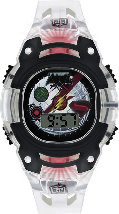 Justice League Digital Watch with LED Light Up Case and Strap | eBay