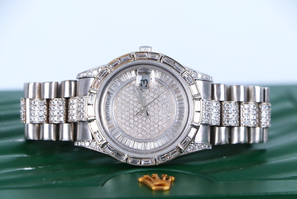 Rolex Presidential Day-Date 36mm 18k Gold Double Quickset AM Diamond ...
