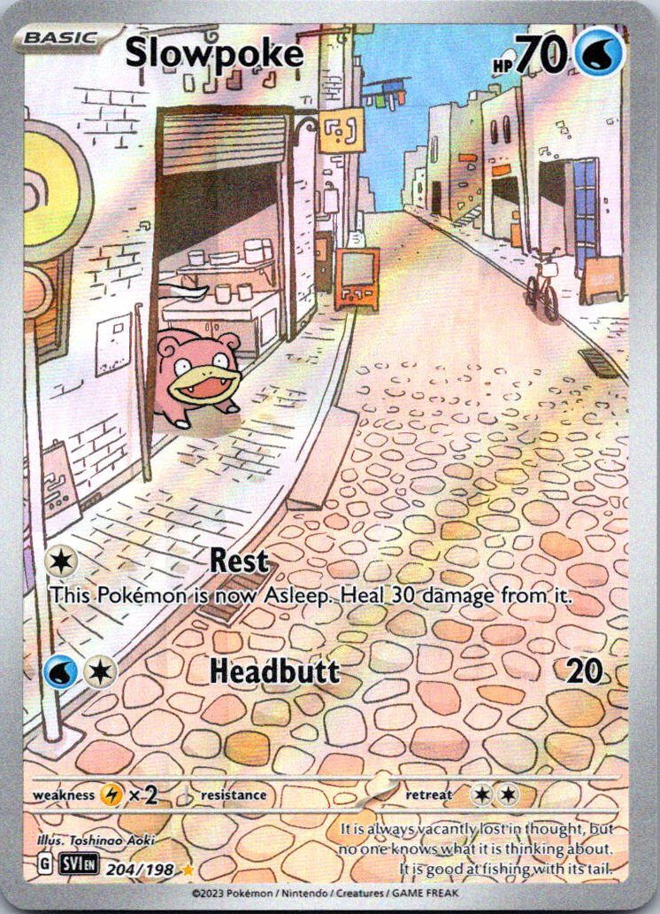Slowpoke 2023 Scarlet & Violet #204/198 Illustration Rare Price Guide ...