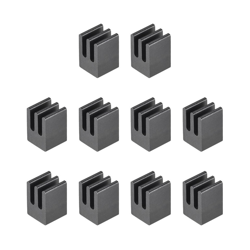 10pcs Parallel Notch Heatsink for MOS GPU IC Chip Black 7x7x10mm- | eBay