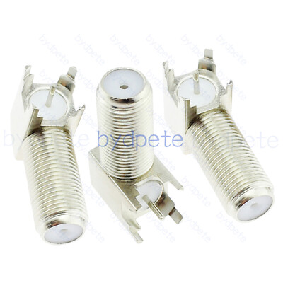 F-Type Jack Female Thru Hole Right Angle PCB Mount Long RF Connector ...