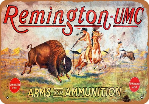 Metal Sign - Remington Arms and Ammunition - Vintage Look Reproduction ...