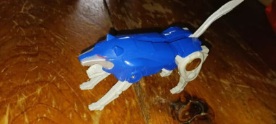 Vintage 1995 Mighty Morphin Power Rangers Ninja Megazord Blue Wolf Zord ...