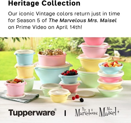 RARE TUPPERWARE Heritage Collection Food Storage Container Set in ...