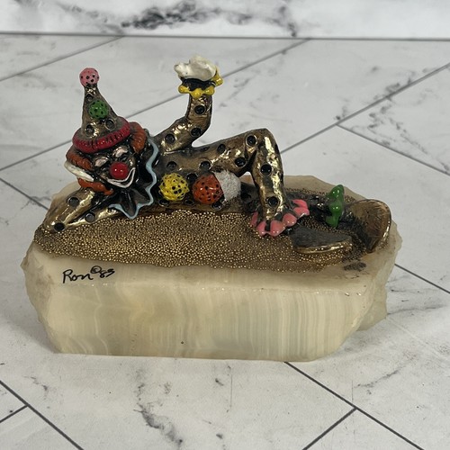 Vintage Ron Lee Mondo Di Pagliacci Clown Distesa Su Lato 24K ...