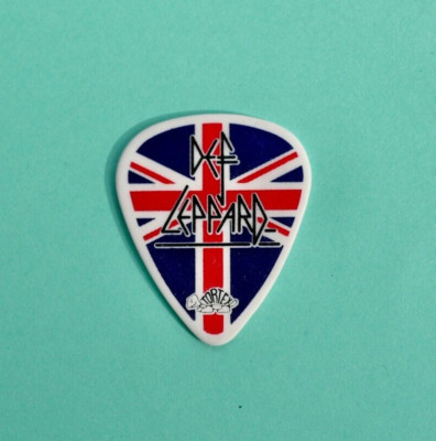RARE Def Leppard Rick Savage Signature Union Jack Flag guitar pick 2009 ...