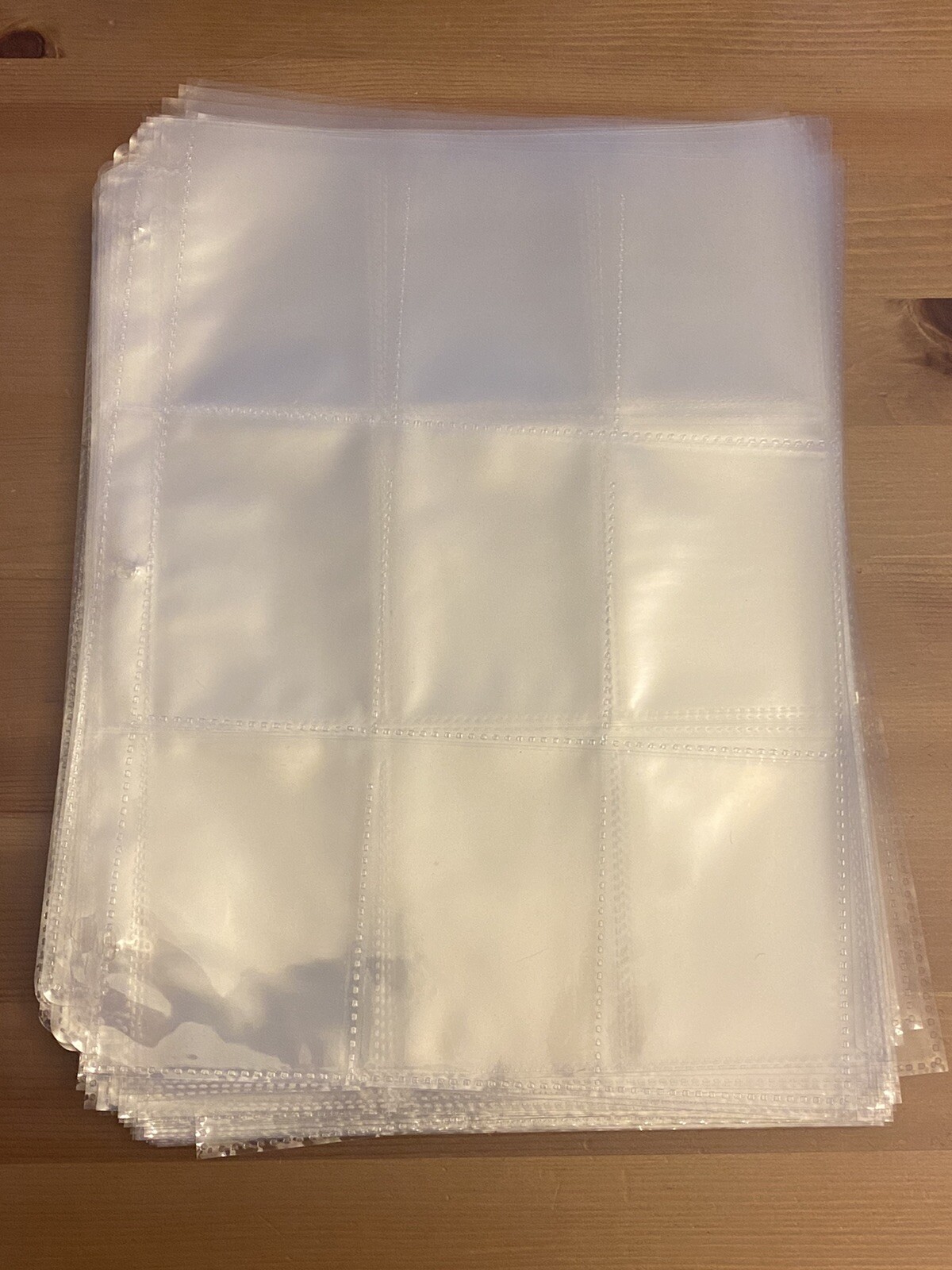 100 Used Unbranded 9 Pocket Trading Card Pages Sheets For 3 Ring Binder ...