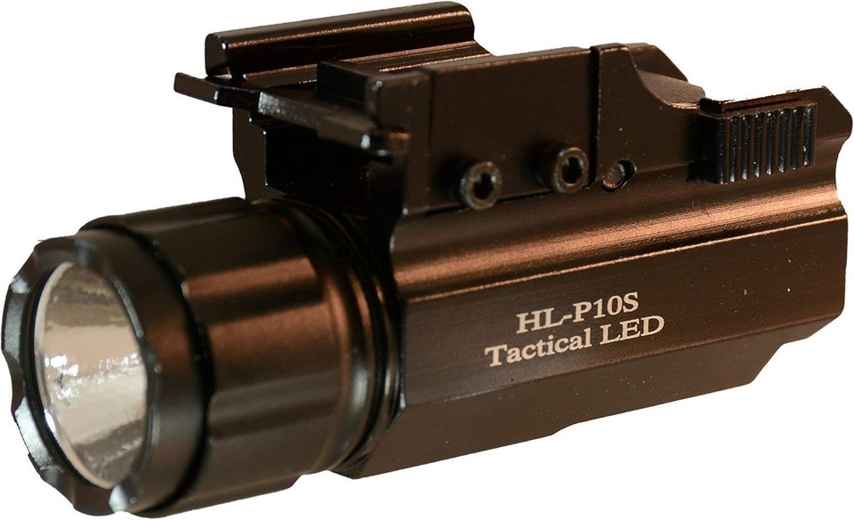 Lightweight P10S 500 Lumen Pistol Flashlight with Weaver Mount & Strobe ...
