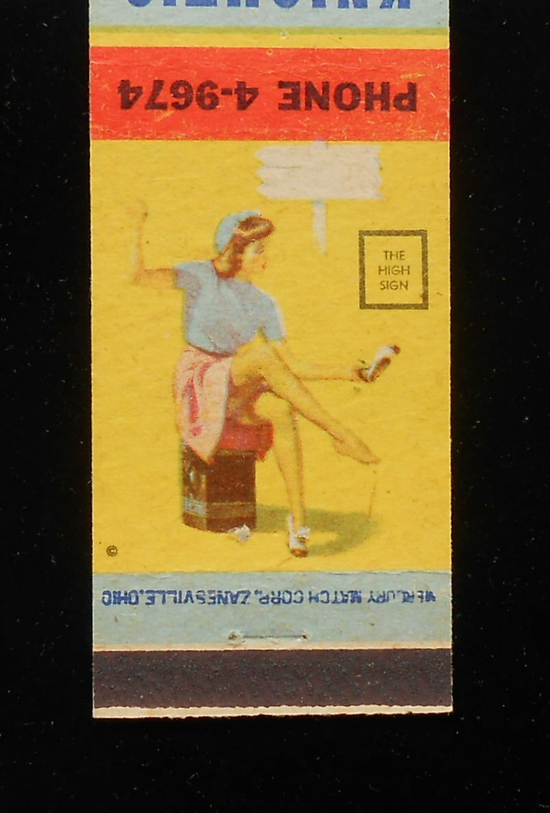 1940s Sexy Pin-Up Gas Knight's Service Station Sign Bridgeport CT ...