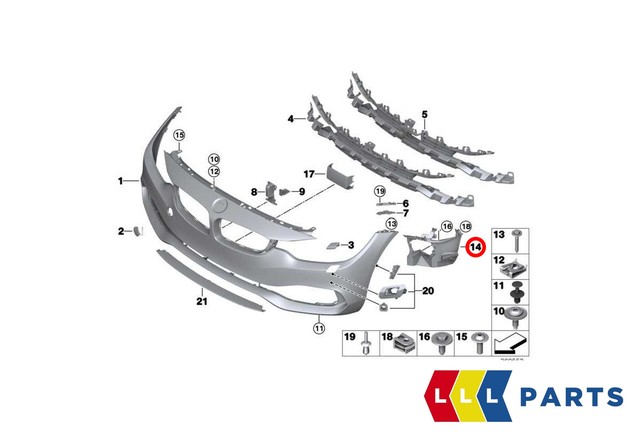 Genuine BMW OEM 51117294655 Support Fog Lamp Left for sale online | eBay