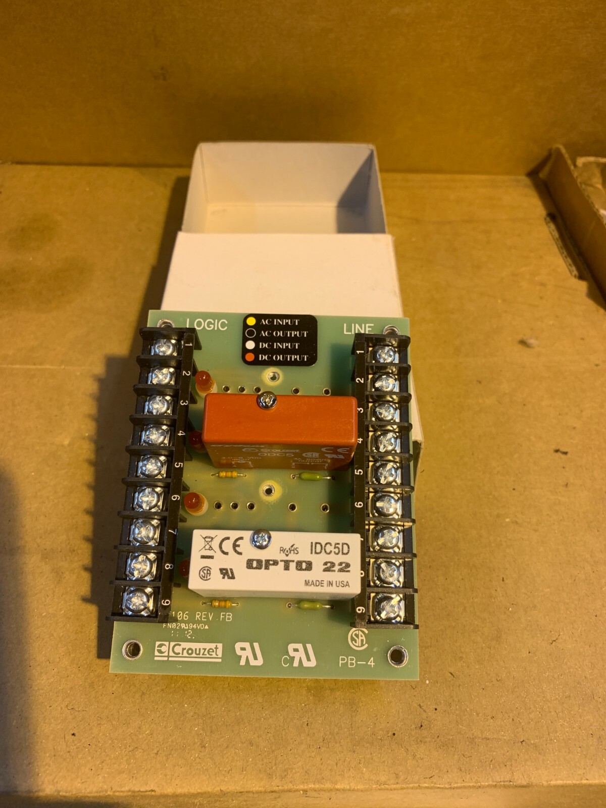 CROUZET I/O CONTROL MODULE PB4 W/1 CRYDOM INPUT AND 1 OUTPUT MODULE | eBay