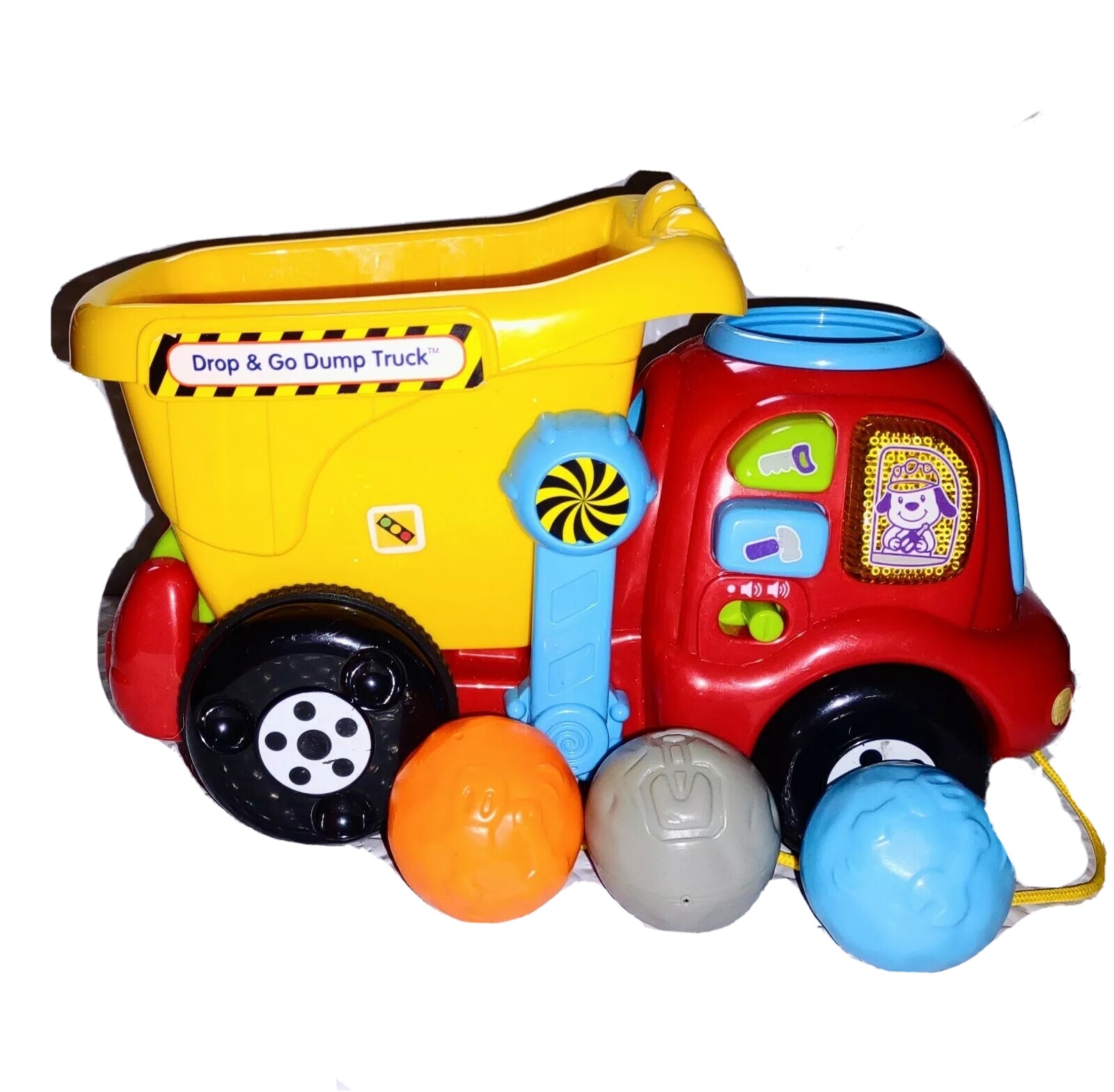 VTech DROP & GO DUMP TRUCK Pull Toy Music Lights Sounds Music Colors 3 ...