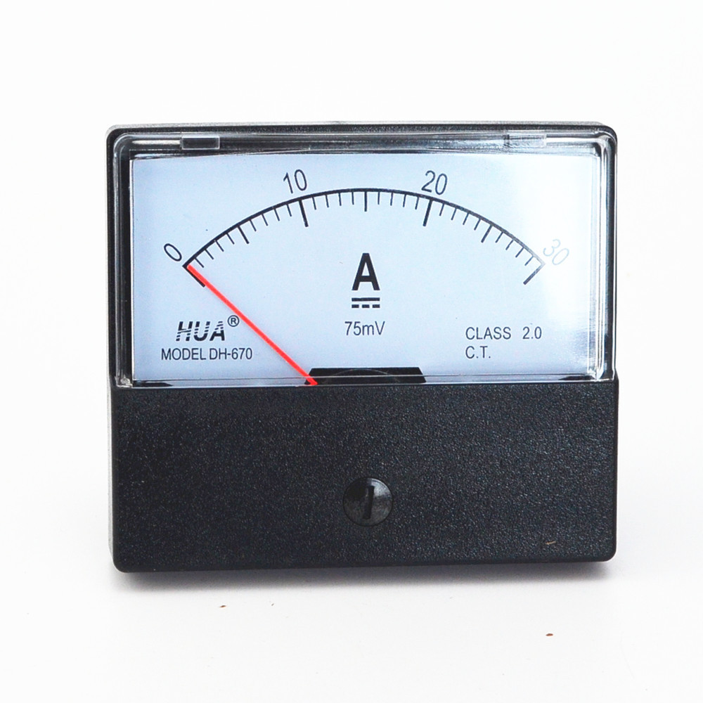New DC 0-30A Analog Panel Meter Ammeter Gauge DH-670 | eBay