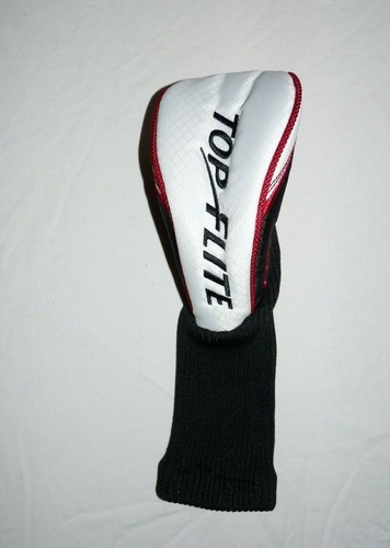 Top Flite Aero Head Cover 5W DRIVER Black & White with Red Trim Golf ...