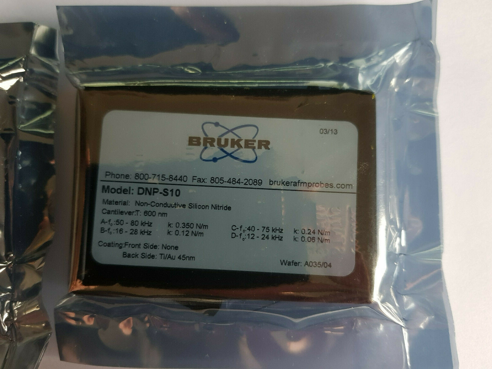 Veeco Bruker AFM SPM probes tips FASTSCAN SCANASYST TESPA SNL DNP ...