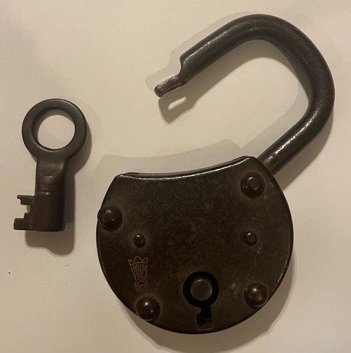ANTIQUE GERMAN PADLOCK VOLM W/ORIGINAL KEY | eBay
