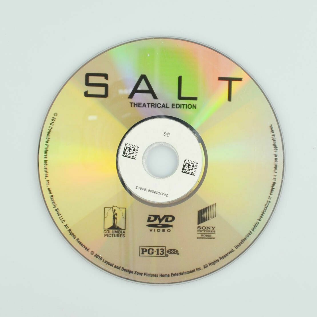 Salt (DVD, 2010, Rated Theatrical Edition) Angelina Jolie - DISC ONLY ...