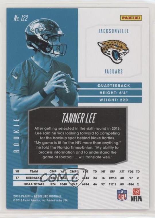 2018 Panini Absolute Rookie Spectrum Blue Tanner Lee #122 Rookie RC | eBay