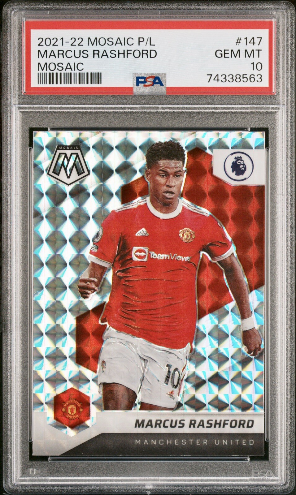 Marcus Rashford 2021 Mosaic Premier League #147 Silver Mosaic PSA 10 ...
