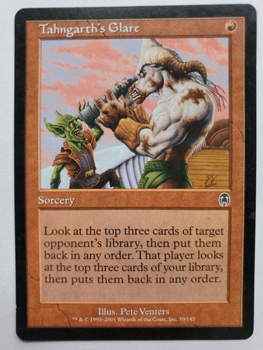 MTG Magic The Gathering Card Tahngarth's Glare Sorcery Red Apolcalypse ...