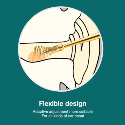 Household Ear Picks Creative Flexible Spring Long Golden Picking Tool ...