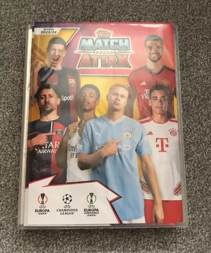 SOCCER TOPPS MATCH ATTAX 23/24 COMPLETE BASE SET + INSERTS + BINDER ...
