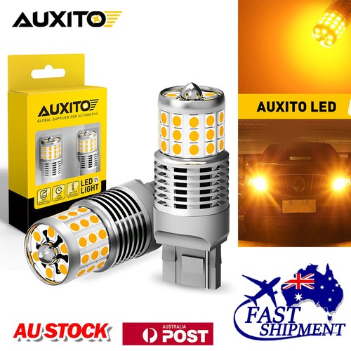 7443 7440 W21W T20 LED AMBER YELLOW INDICATOR TURN SIGNAL LIGHT For ...