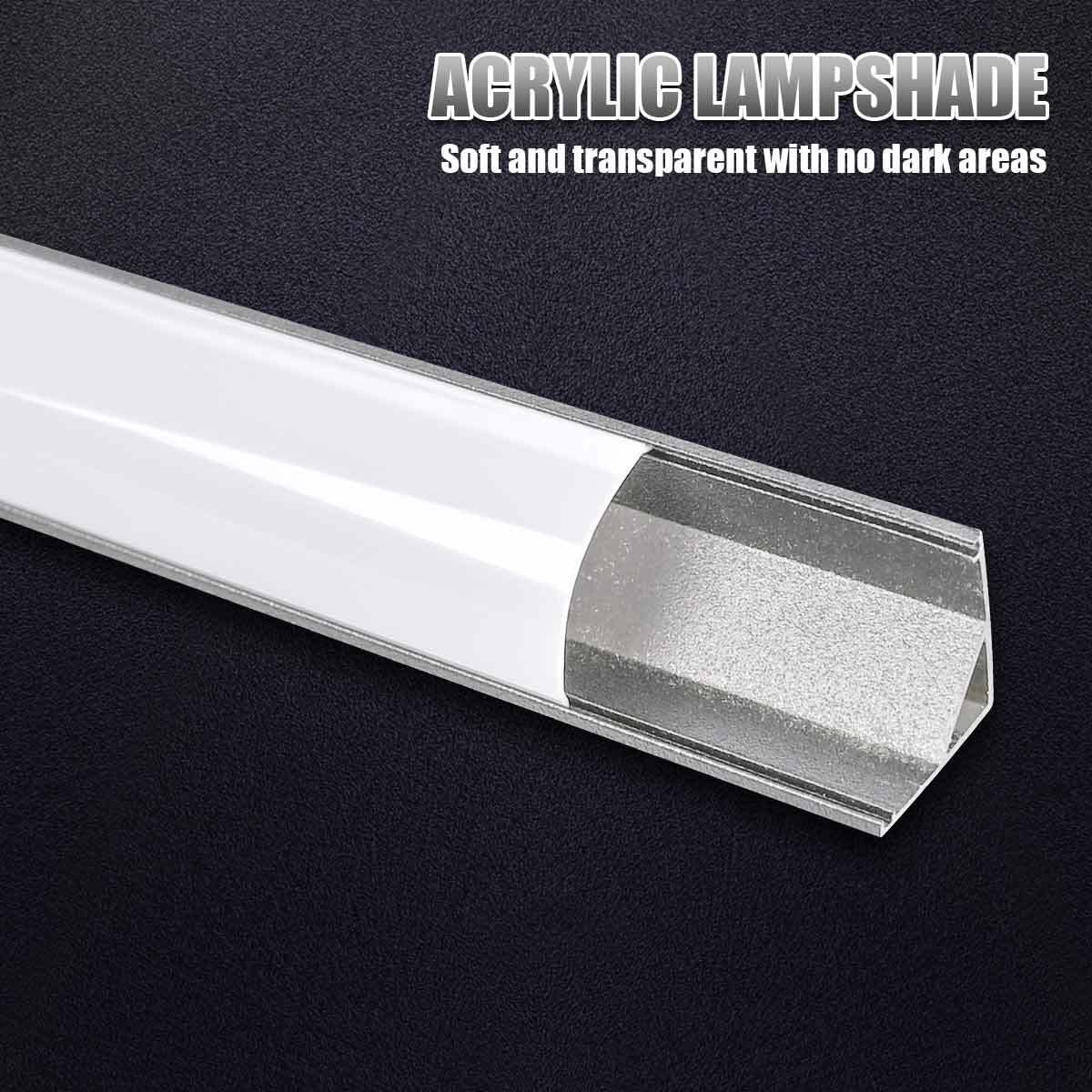 12X V-shape 1 Meter Aluminium Channel For LED Strip Light Cover PVC ...