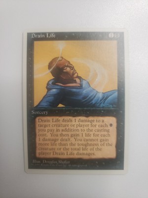 Drain Life Vintage 1995 MTG Black Sorcery Magic the Gathering Card | eBay