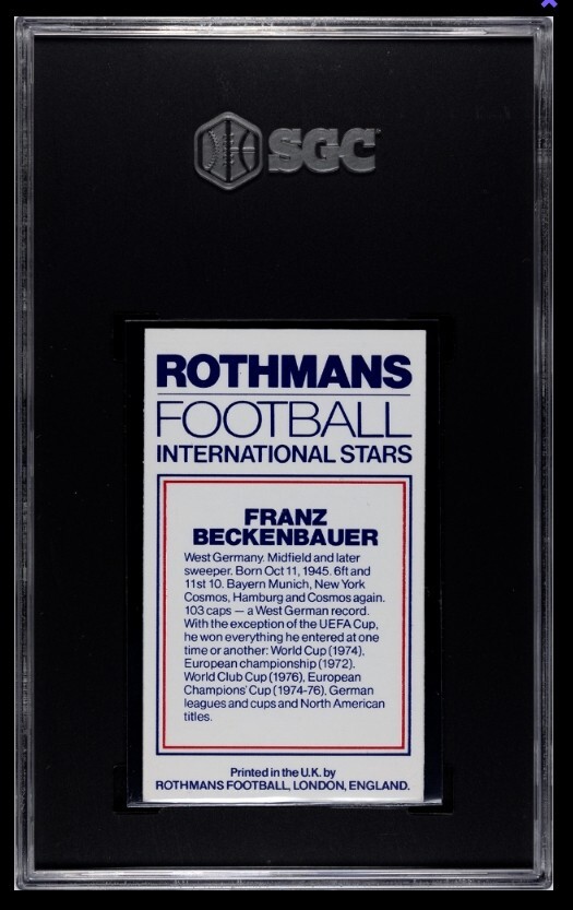 1984 Rothmans Football International Stars Franz Beckenbauer SGC 9.5 | eBay